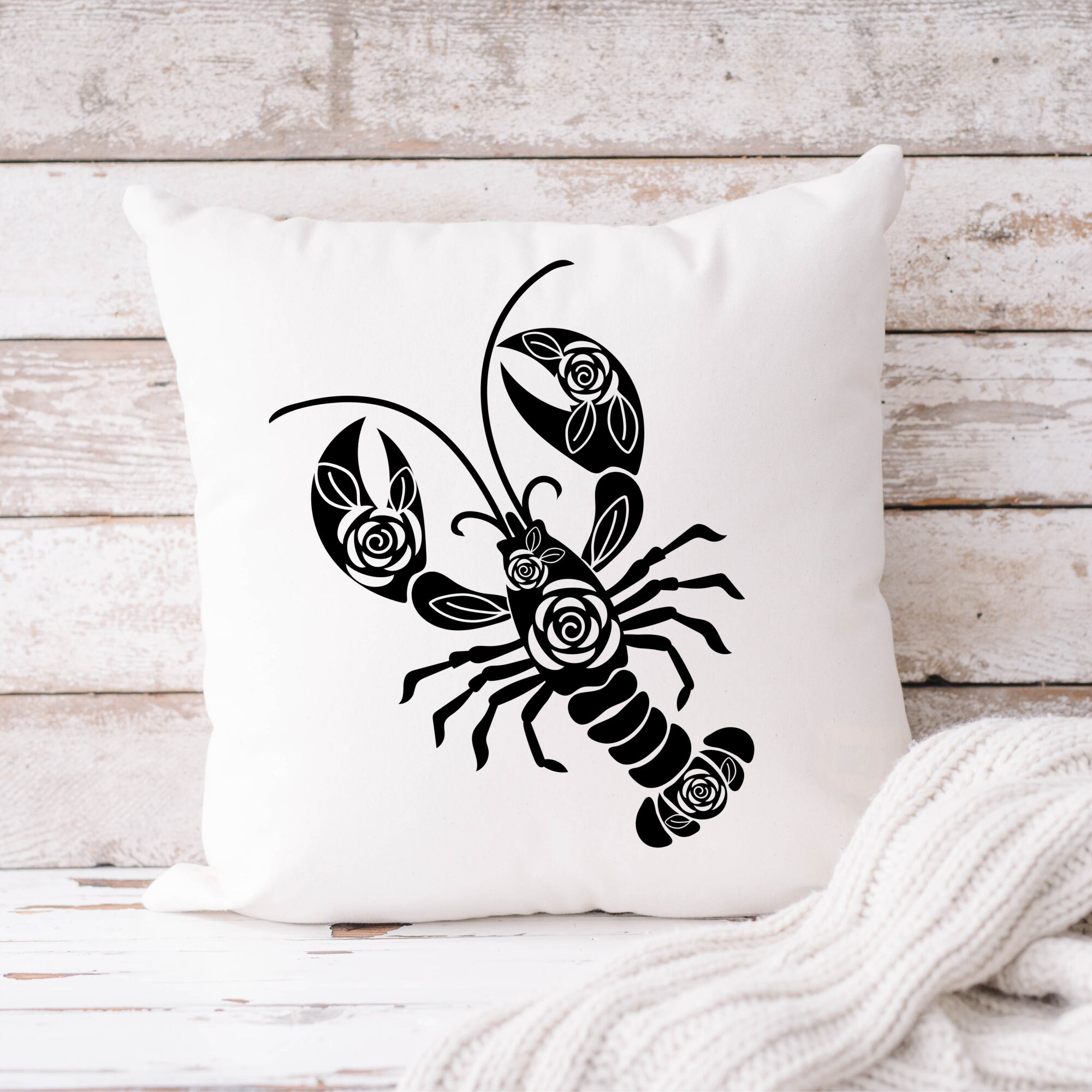 Lobster With Roses SVG Png/ Lobster SVG/ Mandala Lobster - Etsy Australia