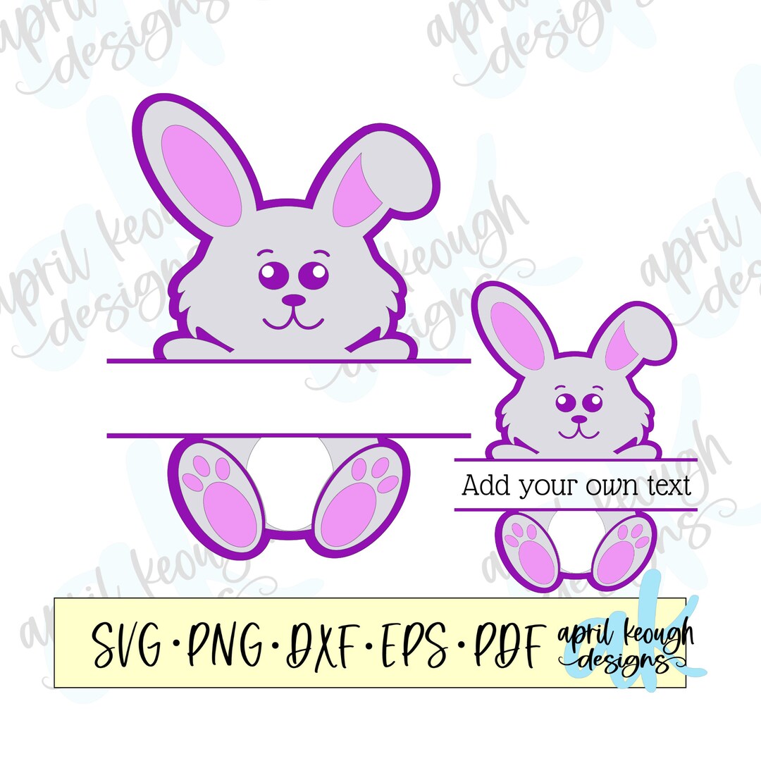 Bunny Monogram Svg/ Bunny Split Frame Svg/ Bunny Svg/ Bunny Monogram ...