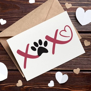 XOXO Paw Print Svg Png/ Paw Print Svg Png/ Love My Dog, Love My Cat Svg ...