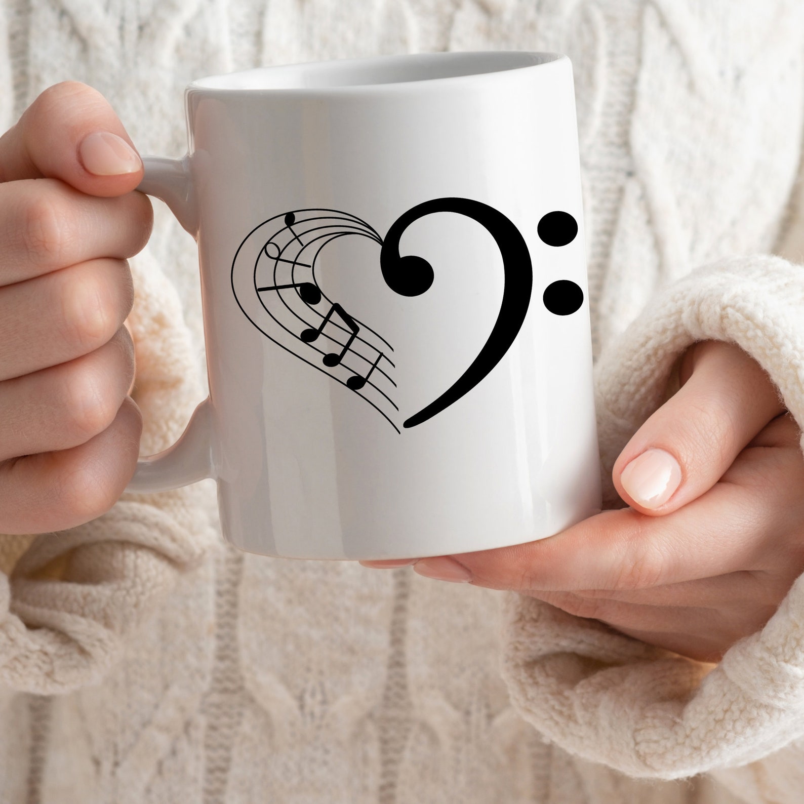 Bass Clef Heart Svg Png/ Music Note Heart Svg Png/ Cute Bass Clef Clip ...