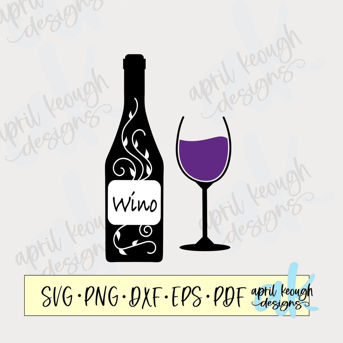 Wino Svg/ Wino Glass Svg/ Wino Bottle Svg/ Wine Glass and Bottle Svg ...