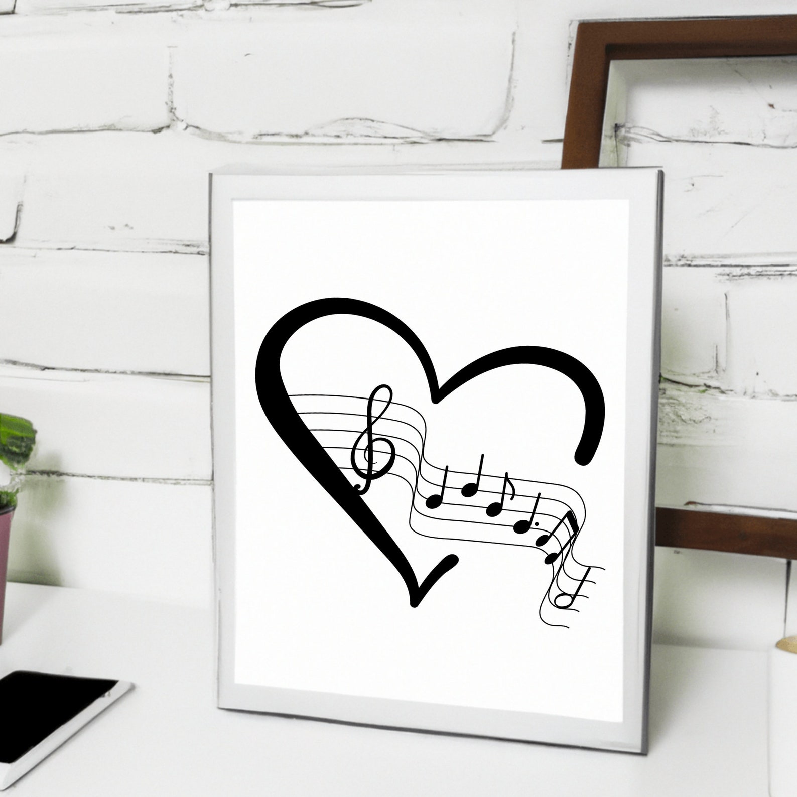 Music Notes Heart Svg/ Heart With Music/ Love Music Svg/ Music Notes ...