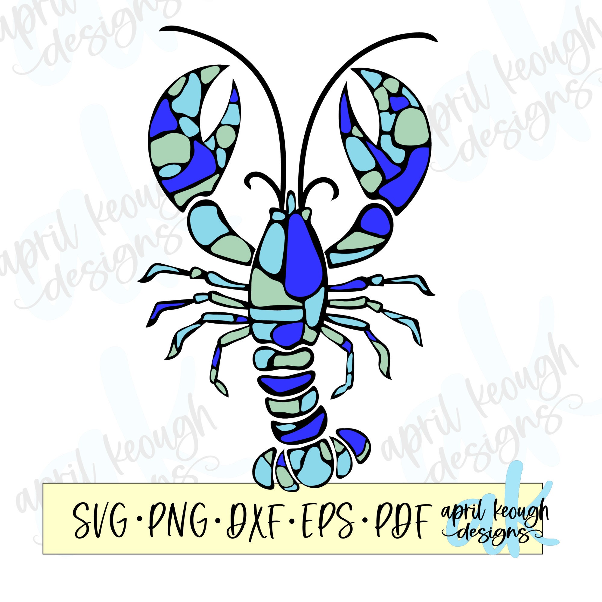Lobster Sea Glass Svg Png/ Lobster SVG Png/ Lobster Cut File/ - Etsy