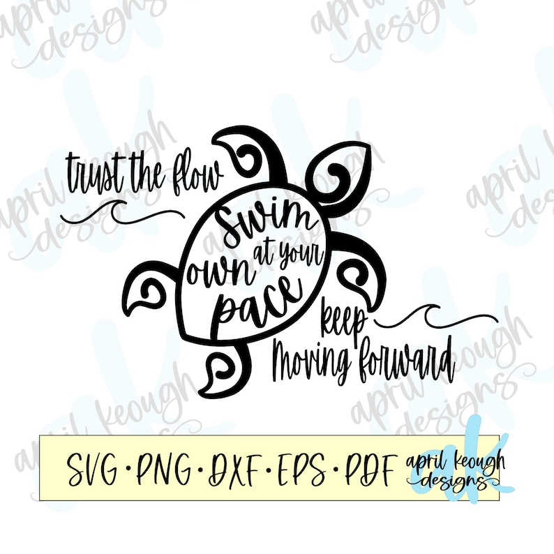 Advice From a Sea Turtle Svg/ Swim at Your Own Pace Svg/ Sea Turtle Svg ...