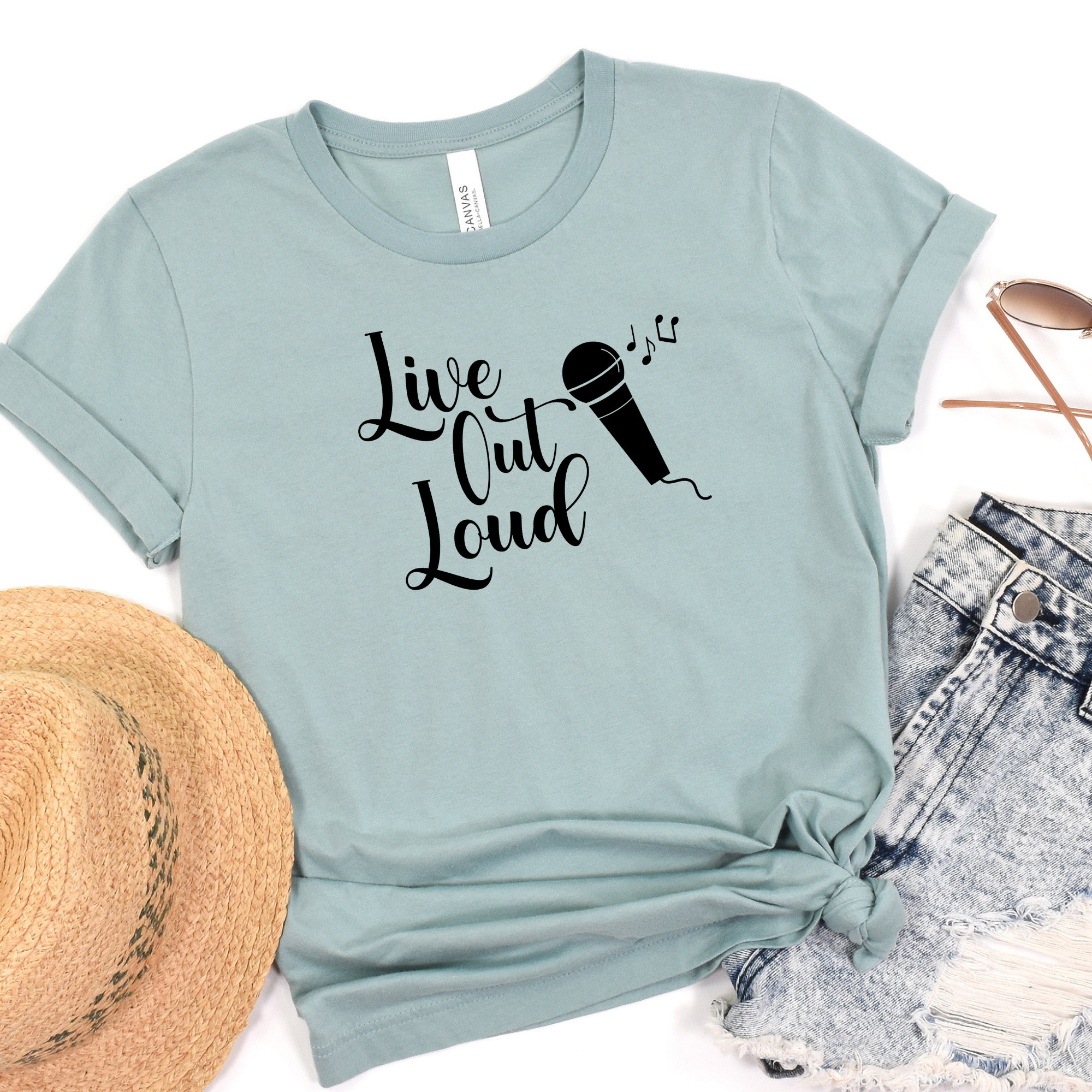 Live Out Loud Svg/ Live Out Loud Microphone Svg/ Microphone Clip Art ...