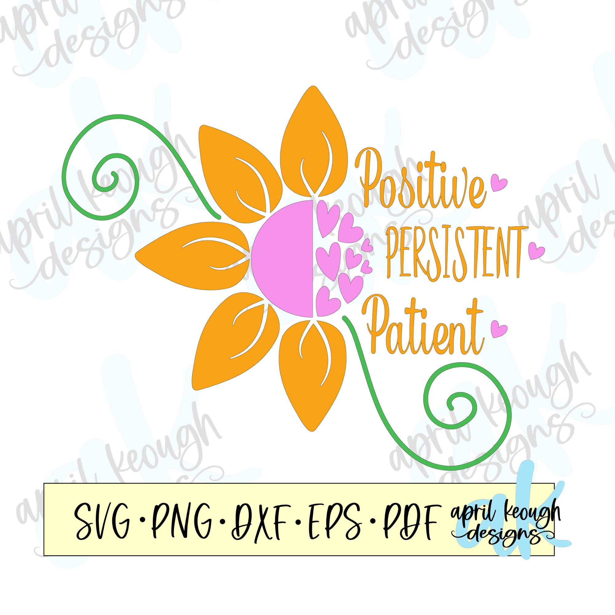 Positive Persistent Patient Svg/ Positive Motivation Cut File ...