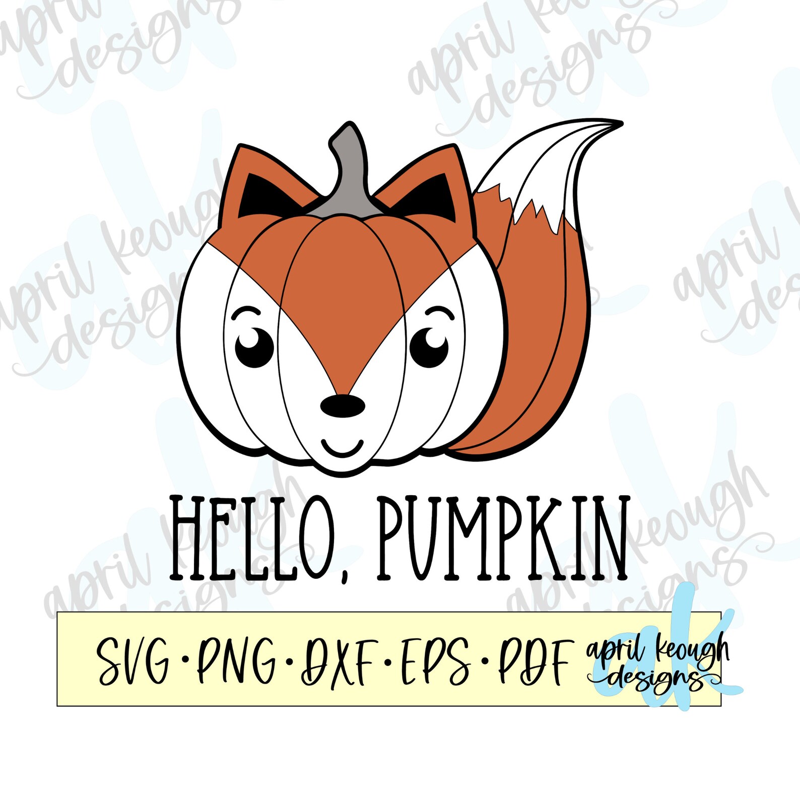 Hello Pumpkin Fox Svg Png/ Fall Pumpkin Svg Png/ Pumpkin Fox - Etsy