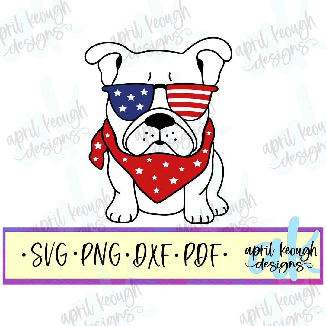American Dog Svg Png/ 4th of July Dog Cut File Cricut Silhouette/ Red ...