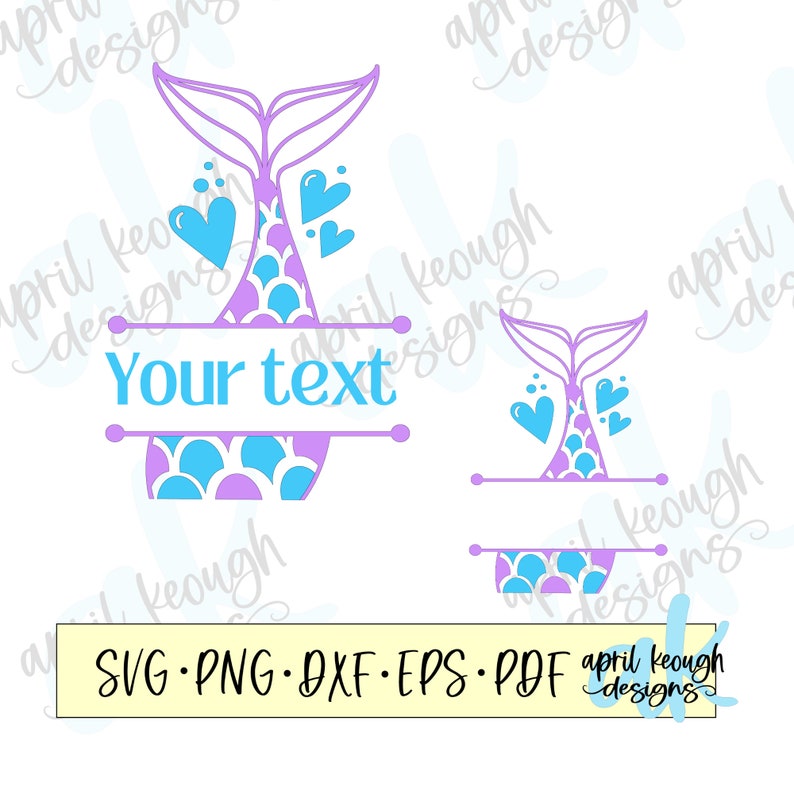 Mermaid Split Tail Svg/ Mermaid Monogram Svg/ Mermaid Tail - Etsy