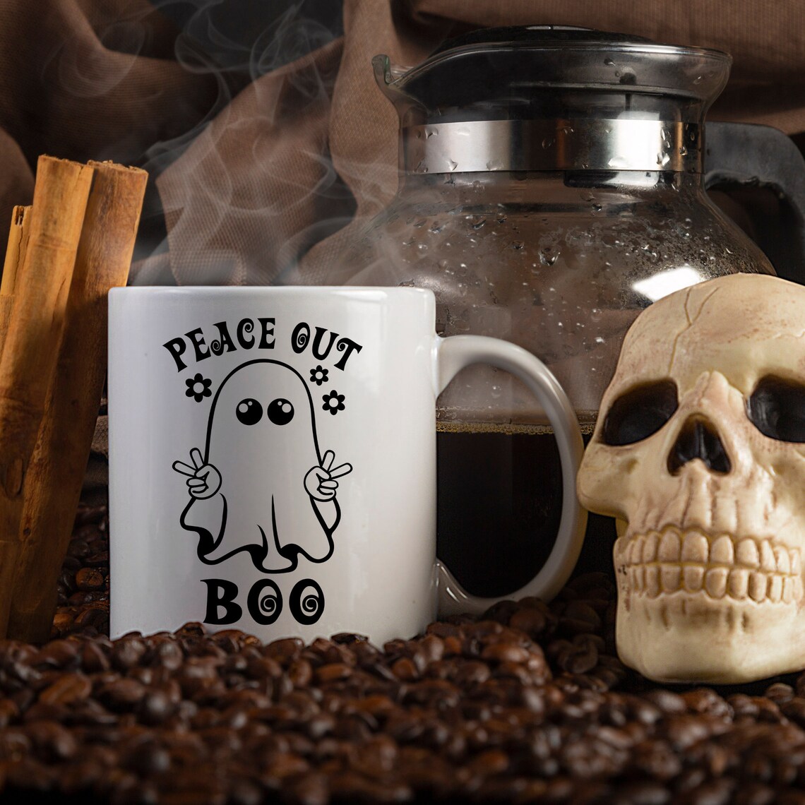 Peace Out Boo Svg Png/ Retro Ghost Svg Png/ Hippie Ghost Clip - Etsy