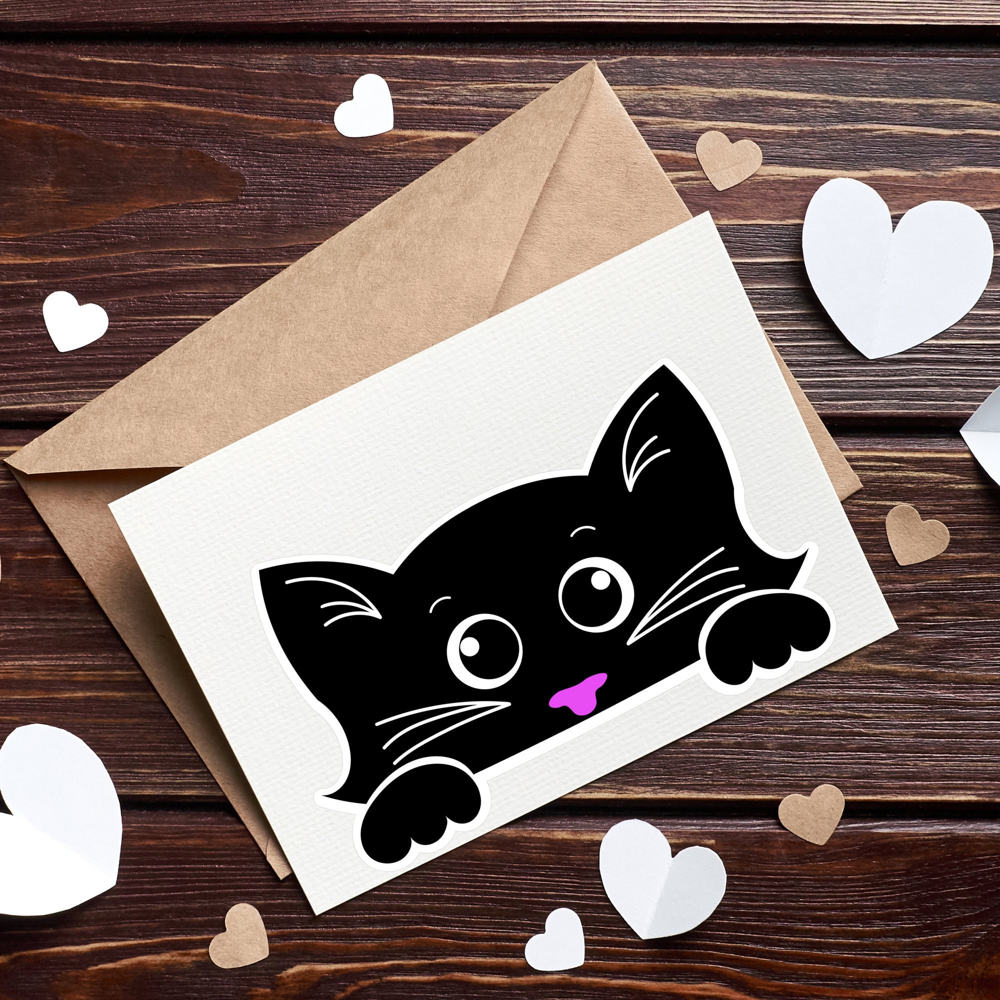 Cute Staring Kitty Svg Png/ Cute Kitty Svg Png/ Funny Kitty Svg/ Cute ...