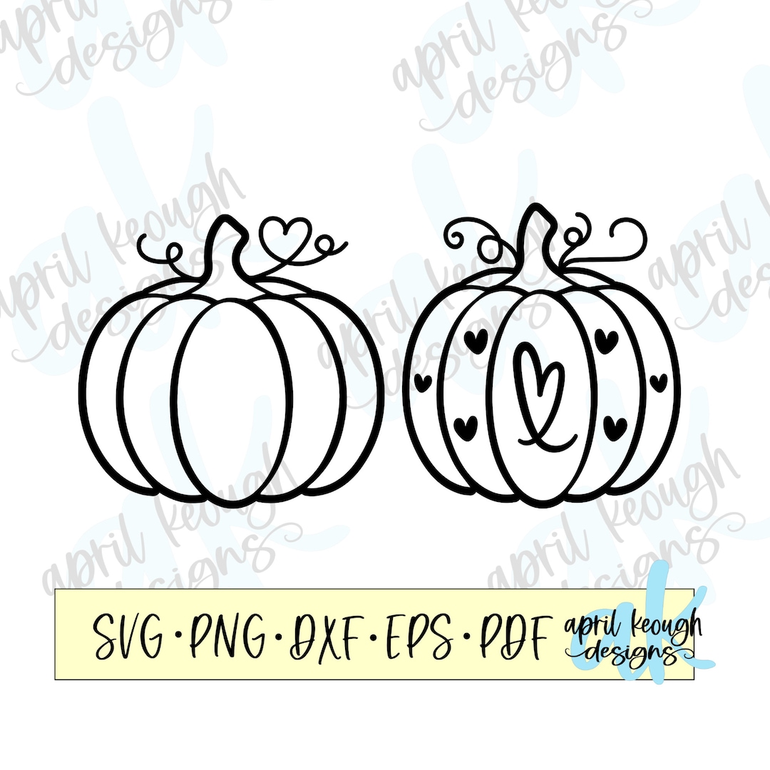 Pumpkin Love Svg Png/ Pumpkin Hearts Svg Png/ Pumpkin Clip Art/ Pumpkin ...
