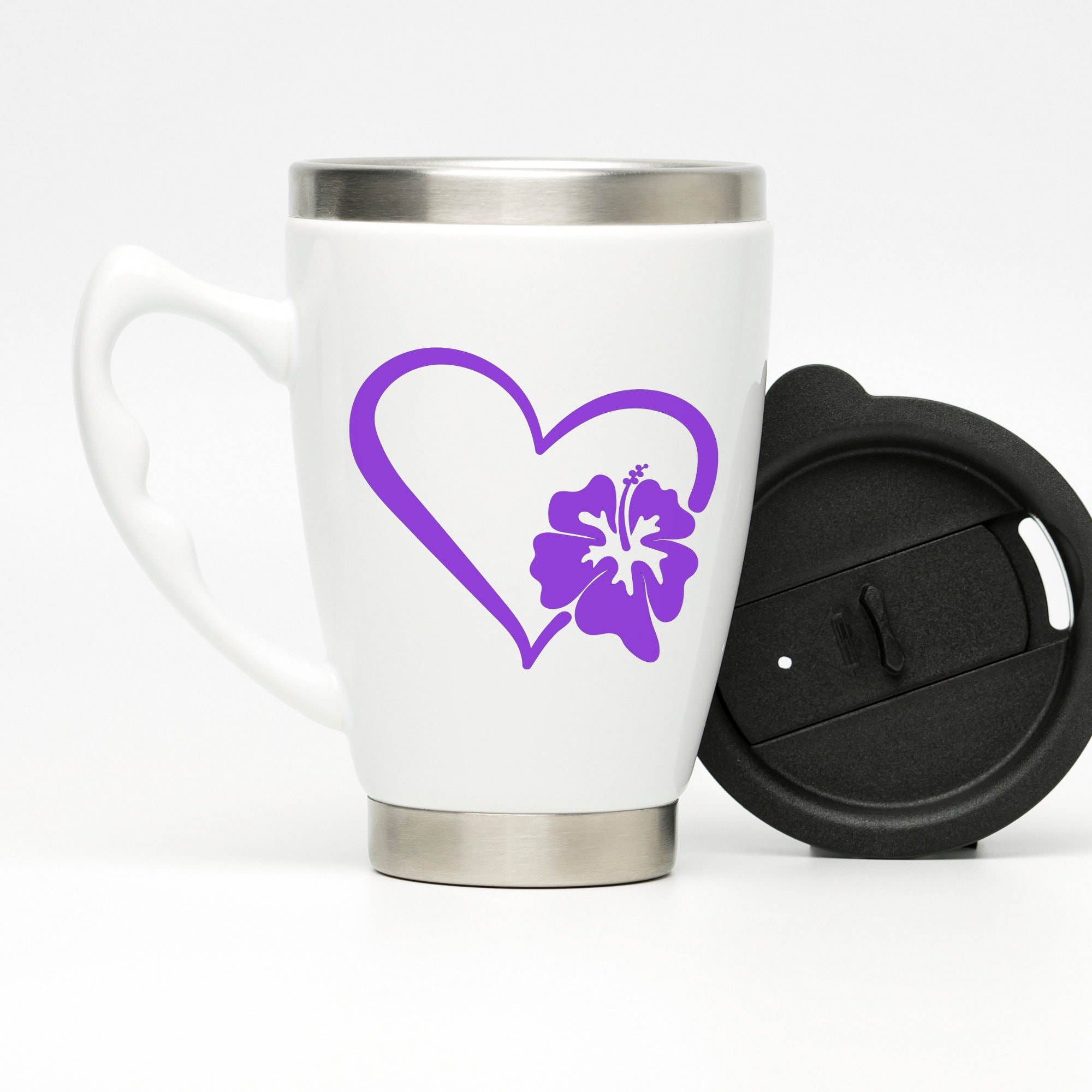 Hibiscus Heart Svg/ Hibiscus Svg/ Heart Flower Svg/ Heart Flower Cut ...