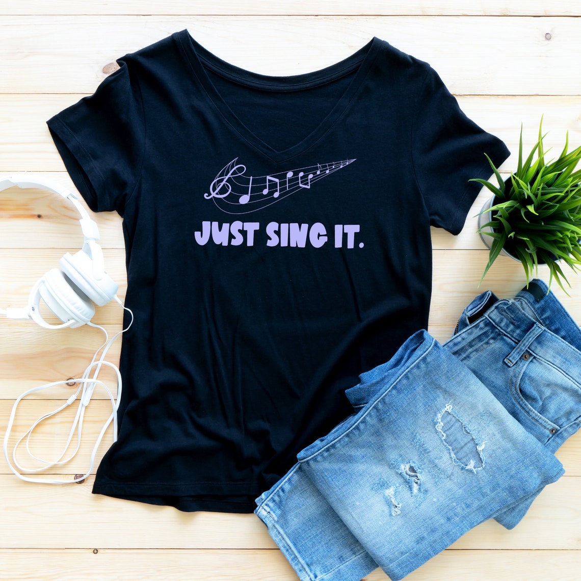 Just Sing It Swoosh Svg/ Just Sing Svg/ Music Notes Svg/ Singing Shirt ...