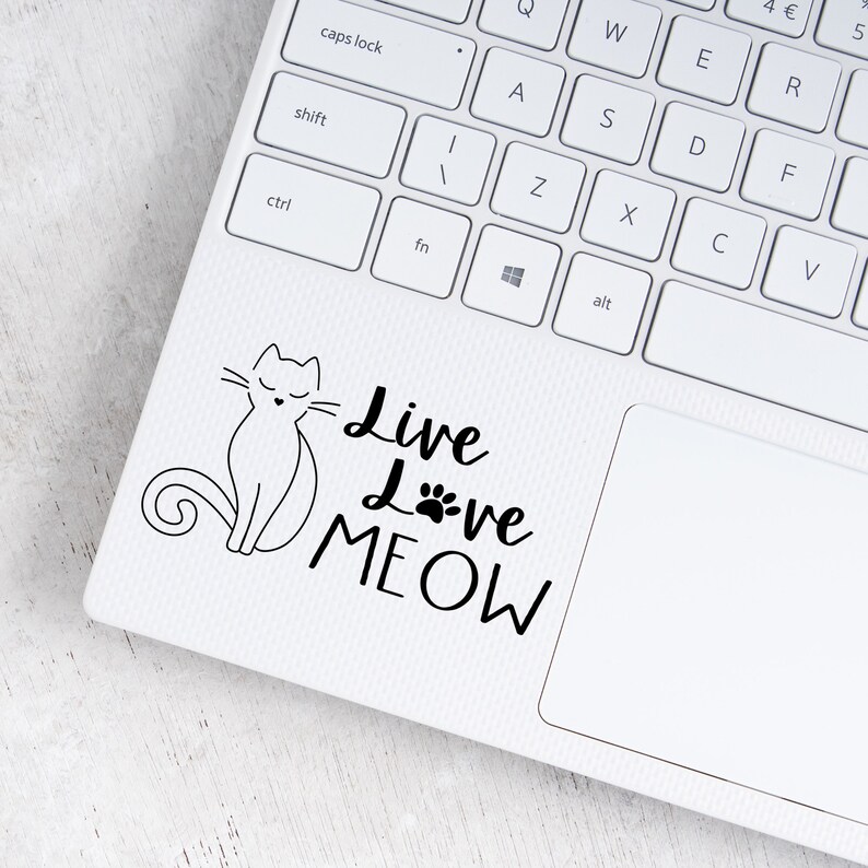 Live Love Meow Svg Png / Meow Svg Png/ Cute Cat Clip Art/ Meow Svg ...