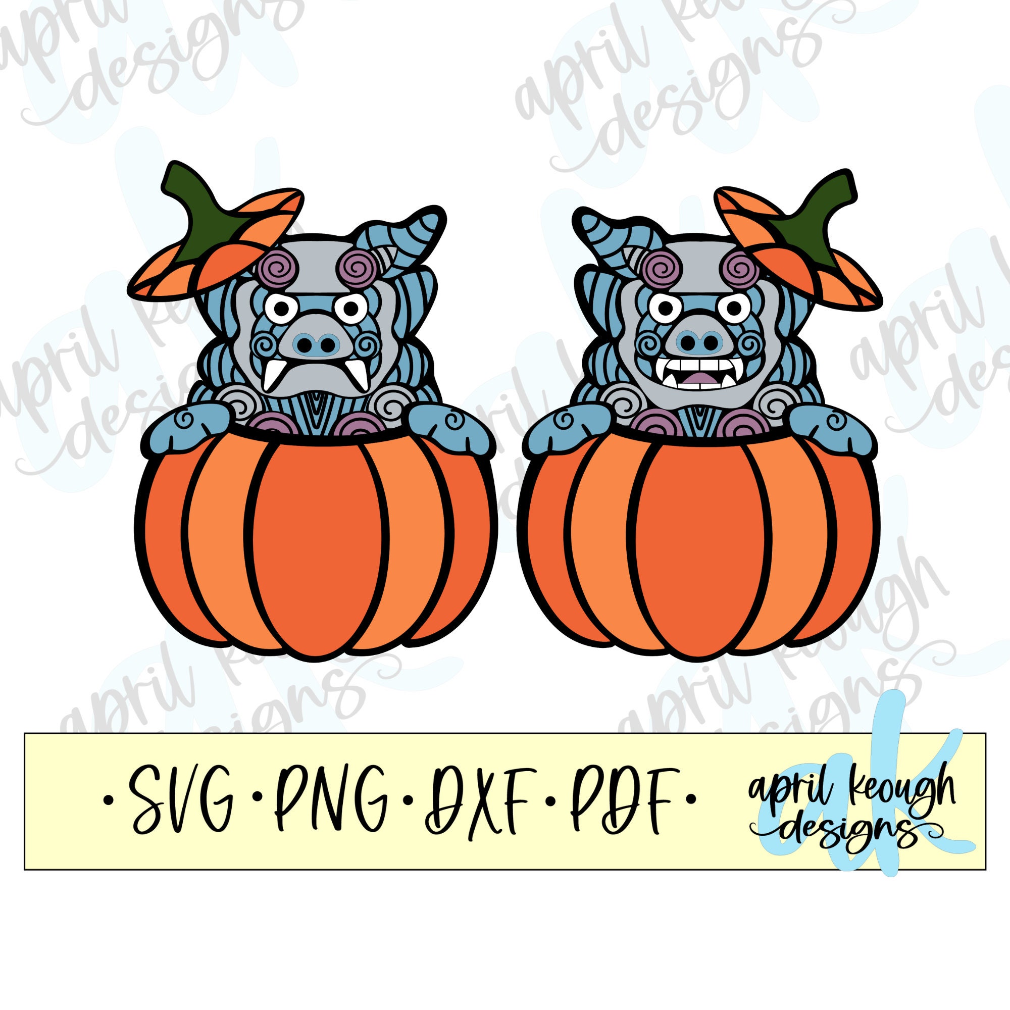 Shisa Pumpkins Svg Png/ Male Female Shisa Clip Art/ Guardian - Etsy