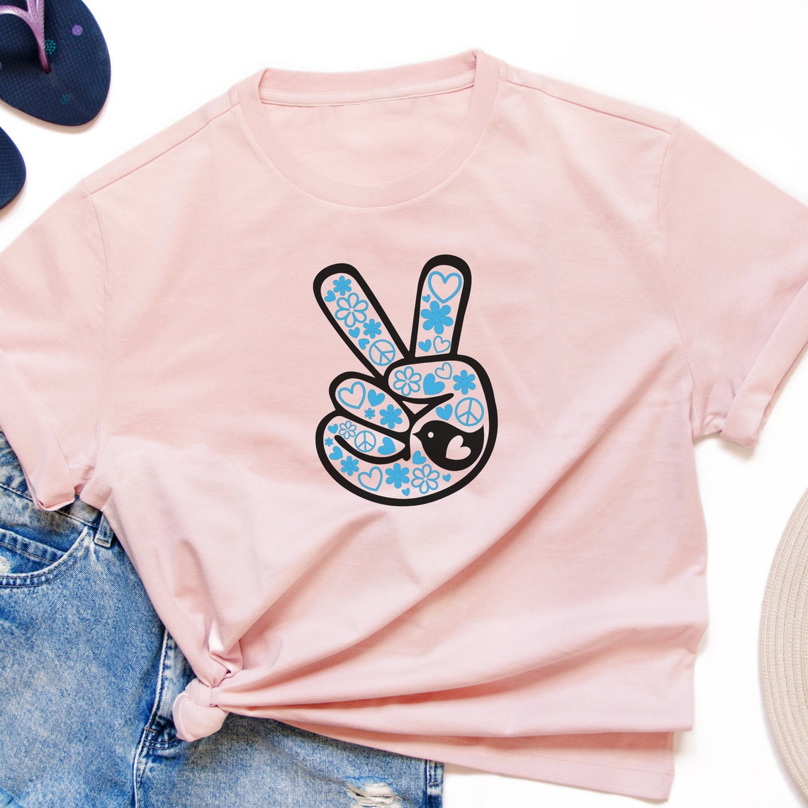 Retro Peace Love and Flowers Svg Png/ Peace Sign Svg/ Peace - Etsy