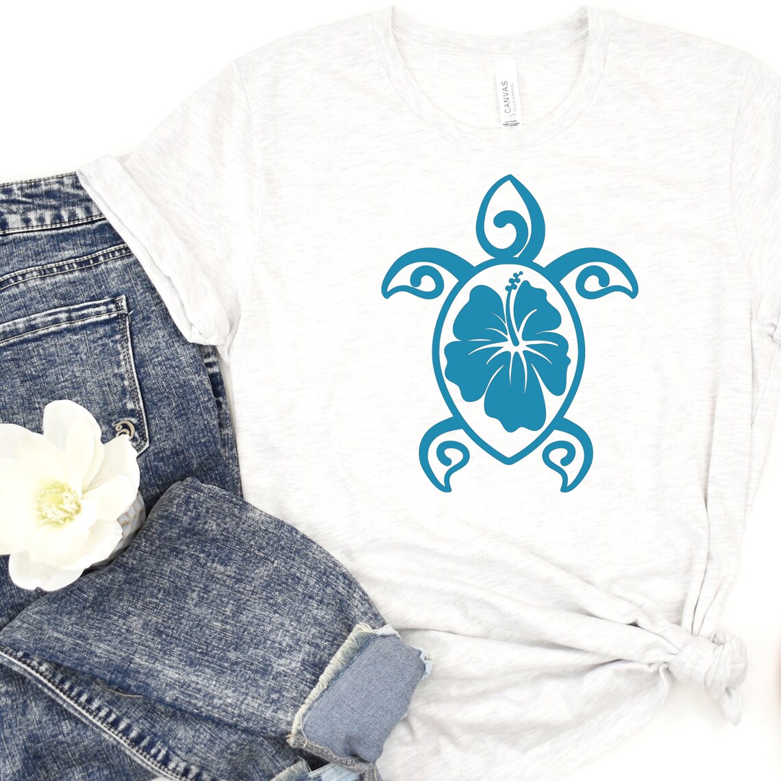 Hibiscus Sea Turtle Svg/ Flower Sea Turtle Svg/ Sea Turtle - Etsy