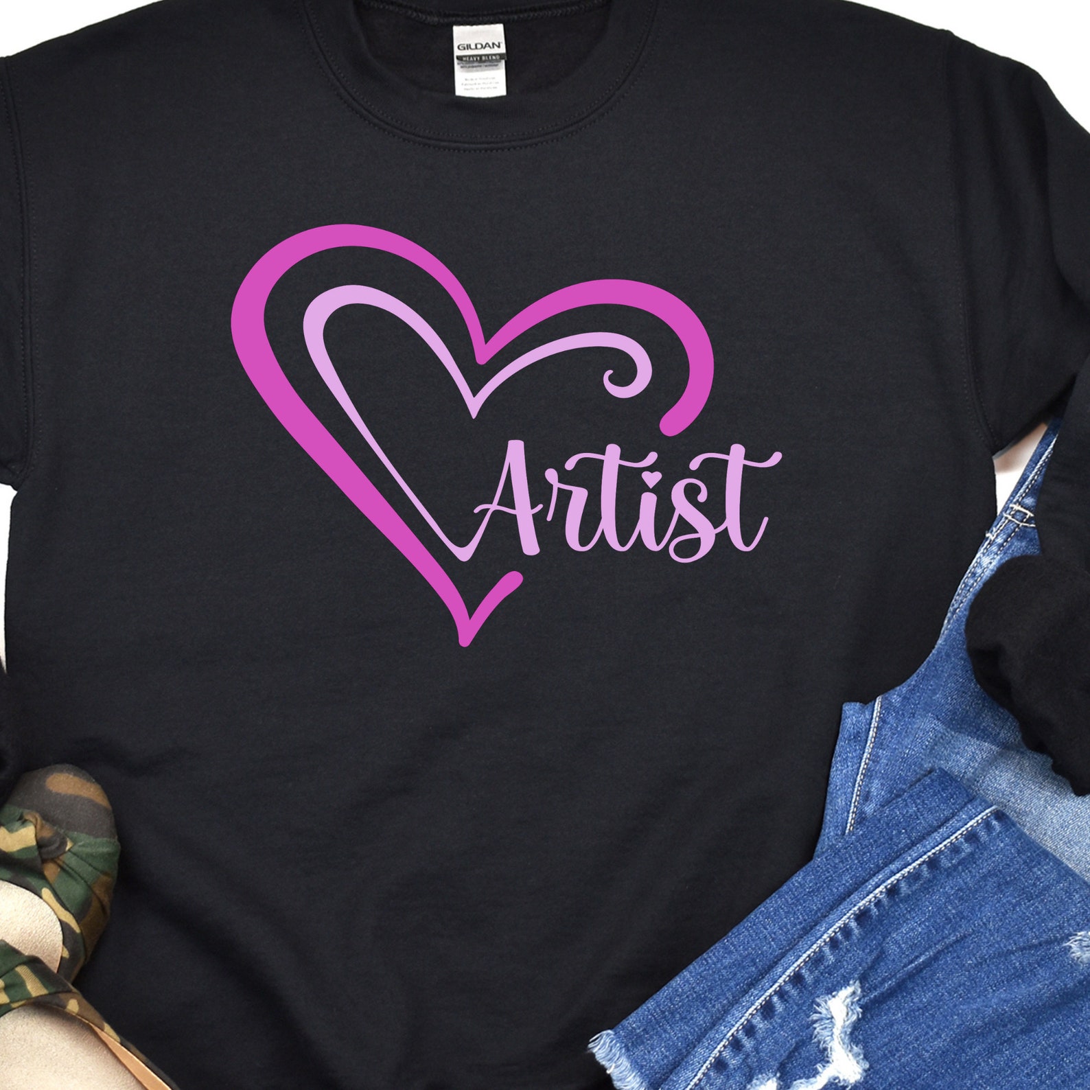 Artist Heart Svg/ Artist Heart Cut File/ Artist Clip Art/ Artist Love ...