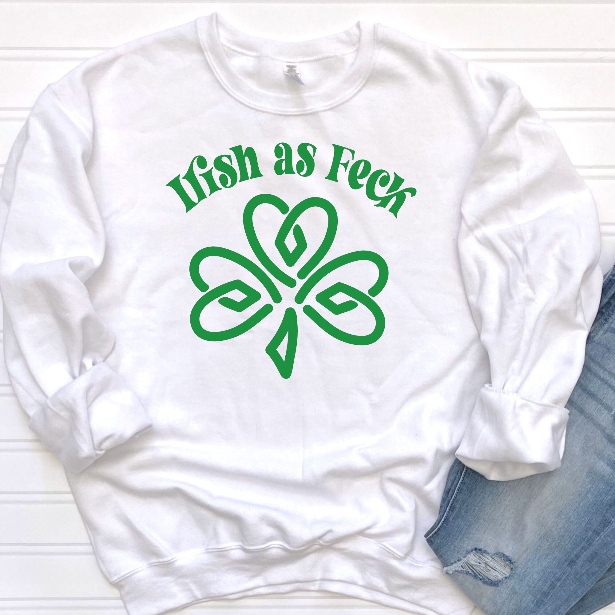 Irish as Feck Svg Png/ Celtic Shamrock Svg/ Shamrock Clip Art/ Funny ...