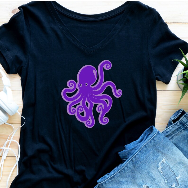 Octopus Svg Png/ Layered Octopus Svg/ Kracken Png Svg/ Cute - Etsy