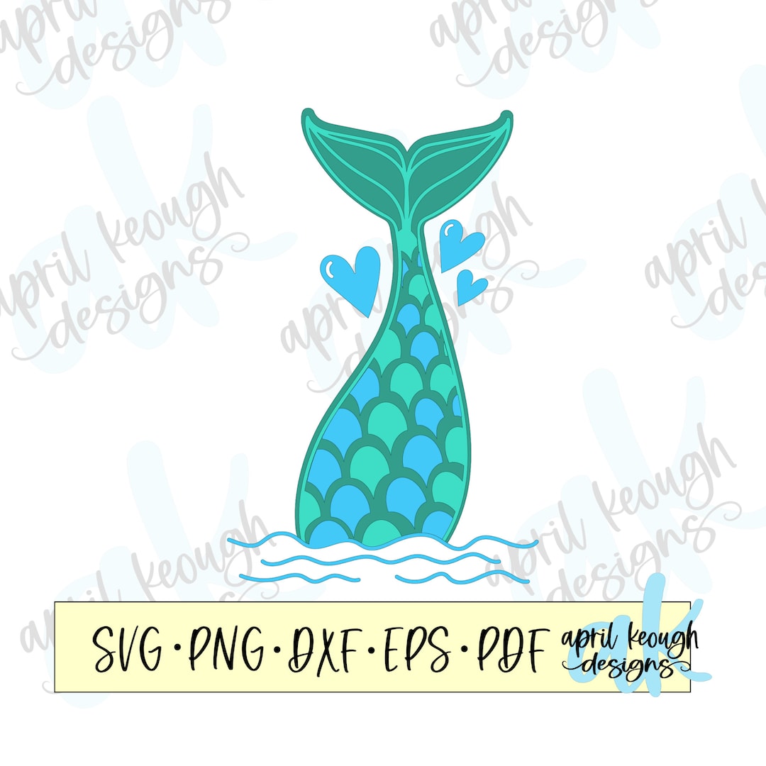 Mermaid Tail Svg/ Mermaid in Water Svg/ Mermaid Tail Clip Art/ Mermaid ...