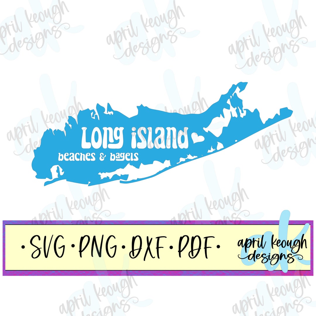 Long Island Beaches and Bagels SVG PNG/ Long Island Retro Svg/ Long ...