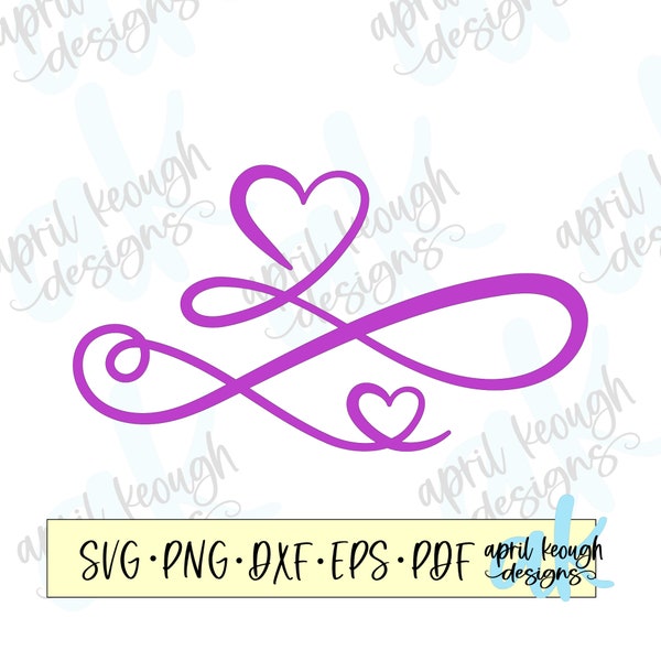 Double Heart Infinity Svg - Etsy