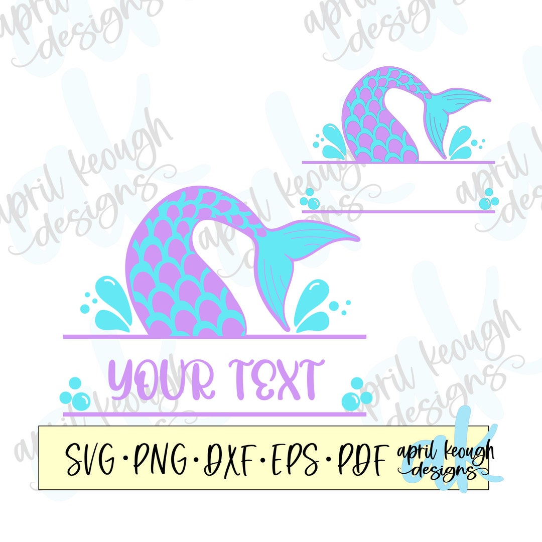 Mermaid Split Tail Svg/ Mermaid Tail Svg/ Mermaid Tail Cut File ...