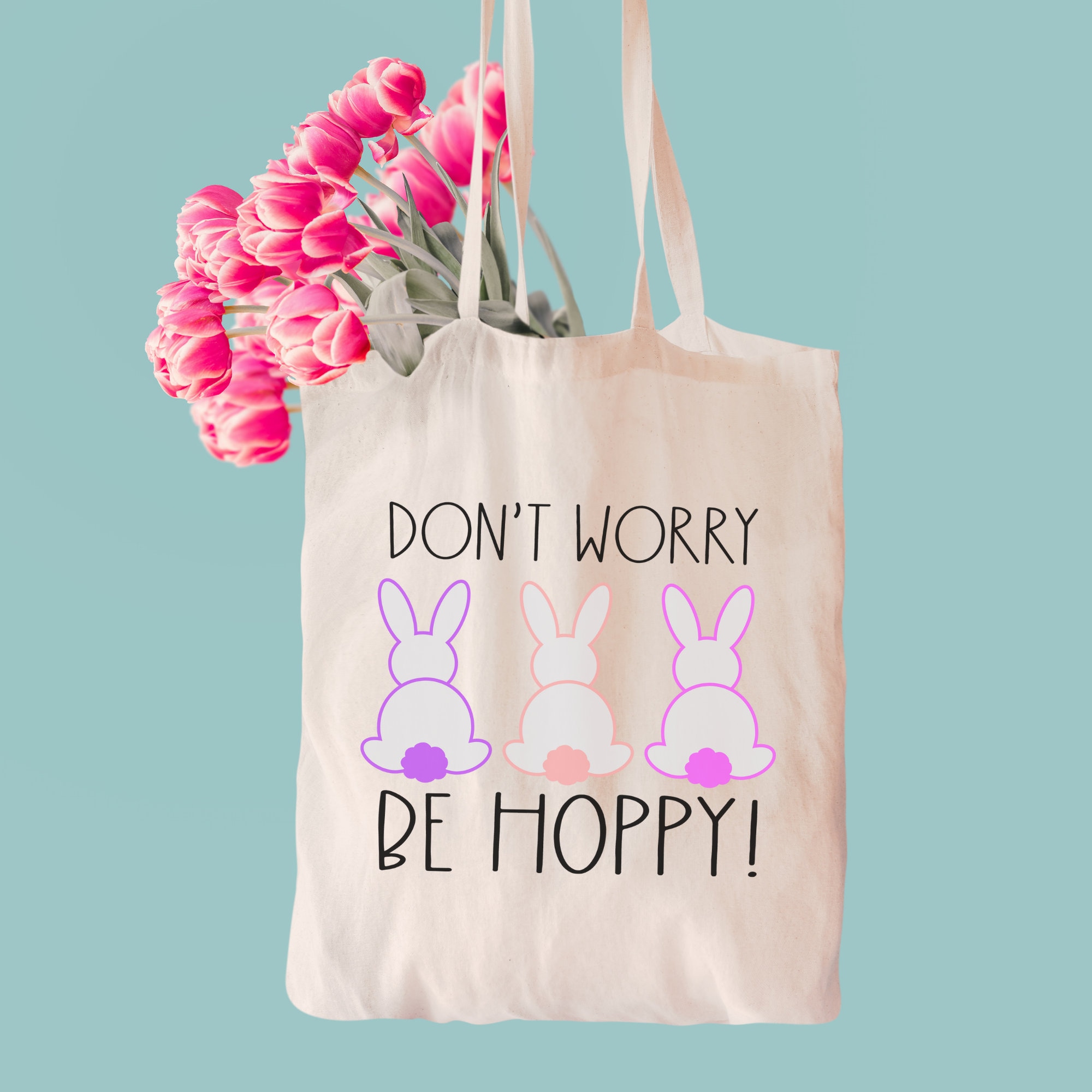 Don't Worry Be Hoppy Svg/ Don't Worry Be Hoppy Png/ Be Hoppy Bunny Clip Art/ Easter Bunny Cricut ...