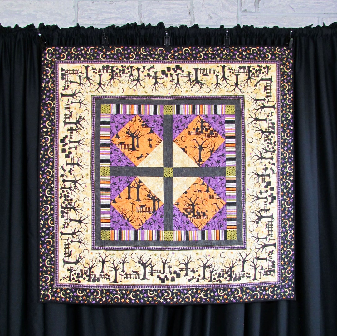 Spook Lane Primitive Wall Quilt or Table Topper by Jan Douglas Design ...