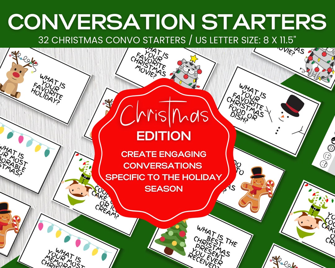CHRISTMAS CONVERSATION STARTERS, Table Topics for Christmas Parties ...