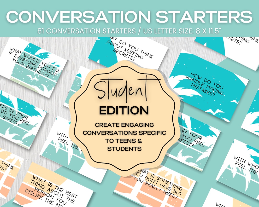 TEEN CONVERSATION STARTERS Bundle, Table Topics for Parent & Teens ...