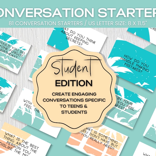 Teen Conversation Cards - Etsy