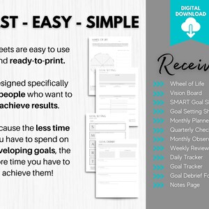 GOAL PLANNER 2023 Goals Tracker SMART Goal Setting Kit Self - Etsy