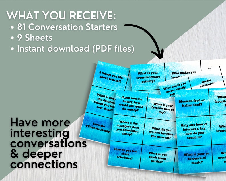 LIGHT-HEARTED Conversation Starters for Teens and Adults, Table Topics ...