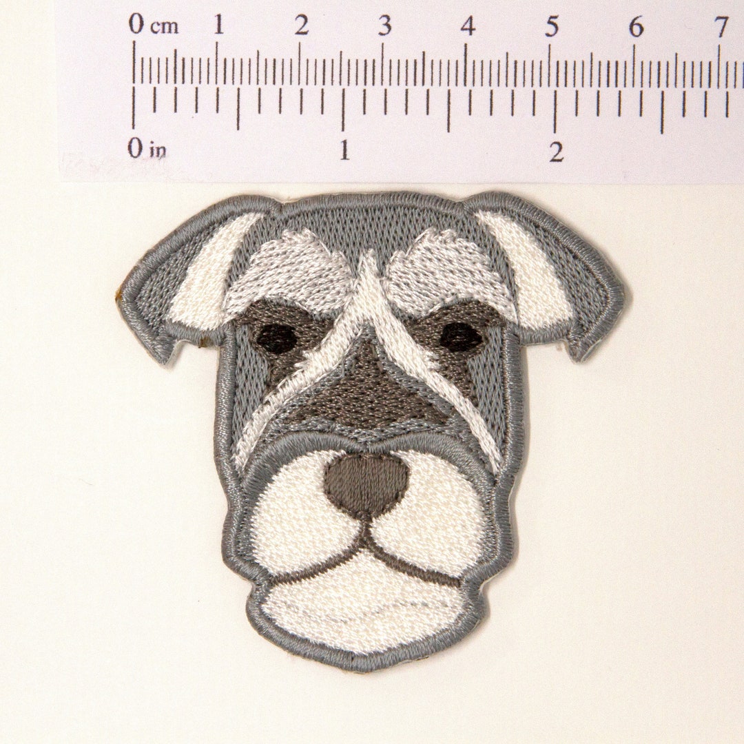 Schnauzer Embroidered Iron-on Patch - Etsy