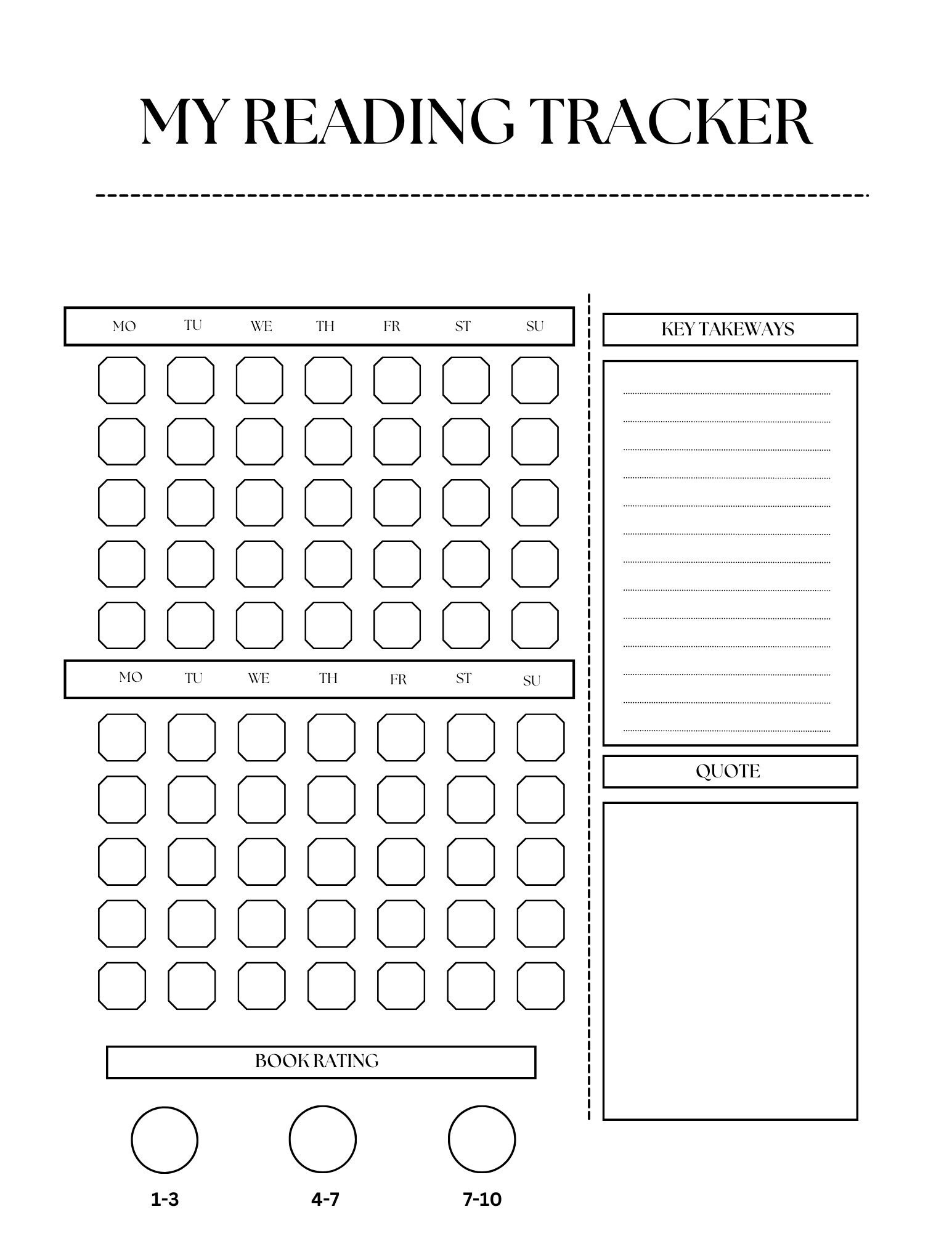 Reading Tracker / Journal - Etsy