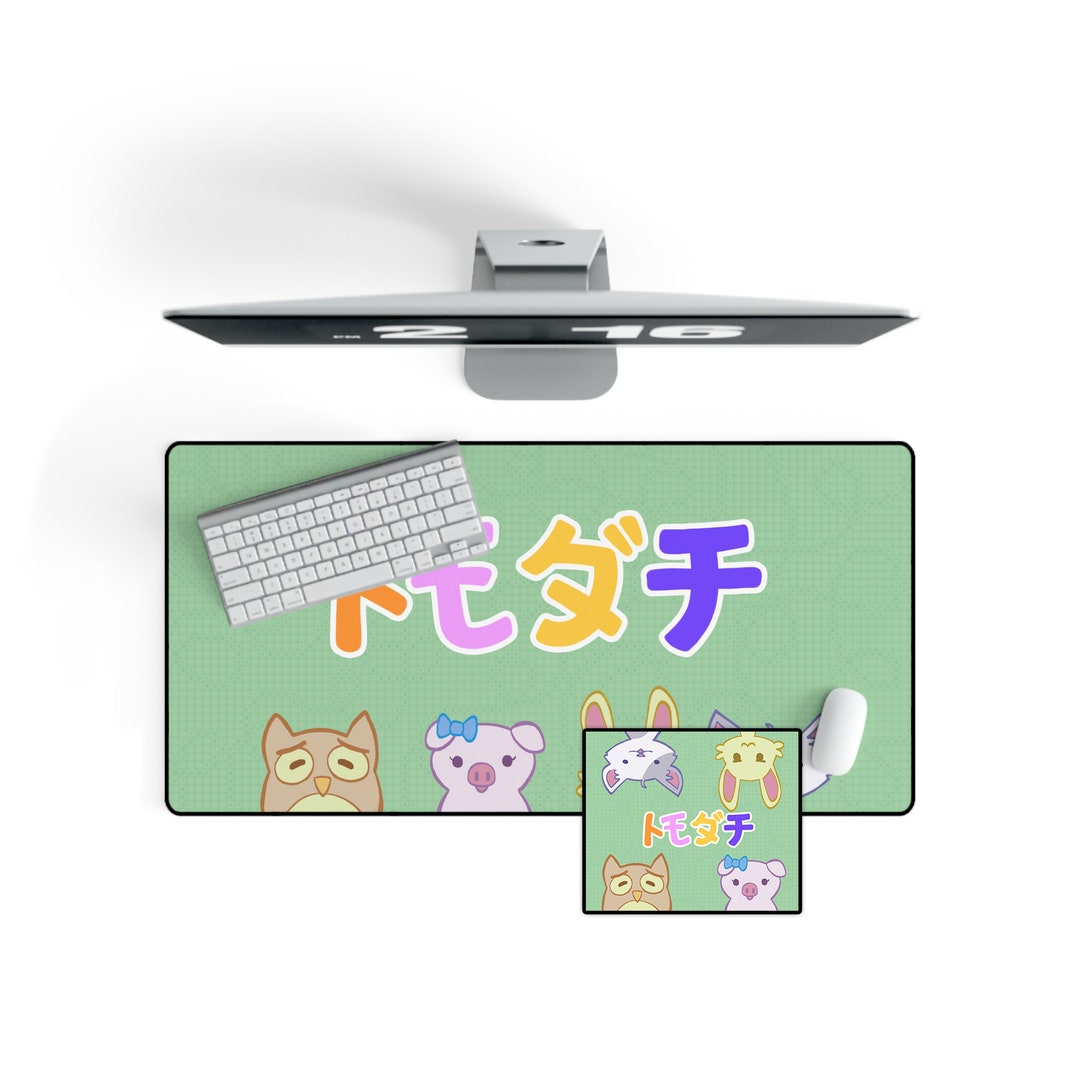 Kawaii Animal Friends Desk Mat | Sewn Edge Gaming Desk Mat - Etsy