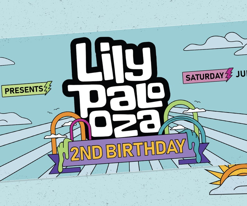 Lollapalooza Inspired Banner (customizable) - Etsy