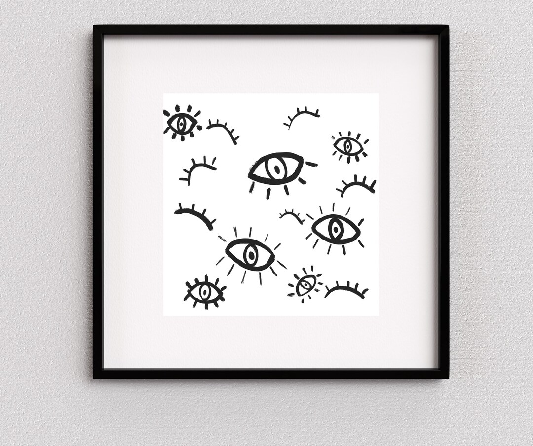 Simple Eye Art, Minimalist Eyes Print, Digital Download, Printable Eye ...