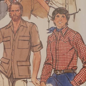 UNCUT Vintage 1970s Teen Boy's Button Down Semi-fitted Shirt Pattern ...