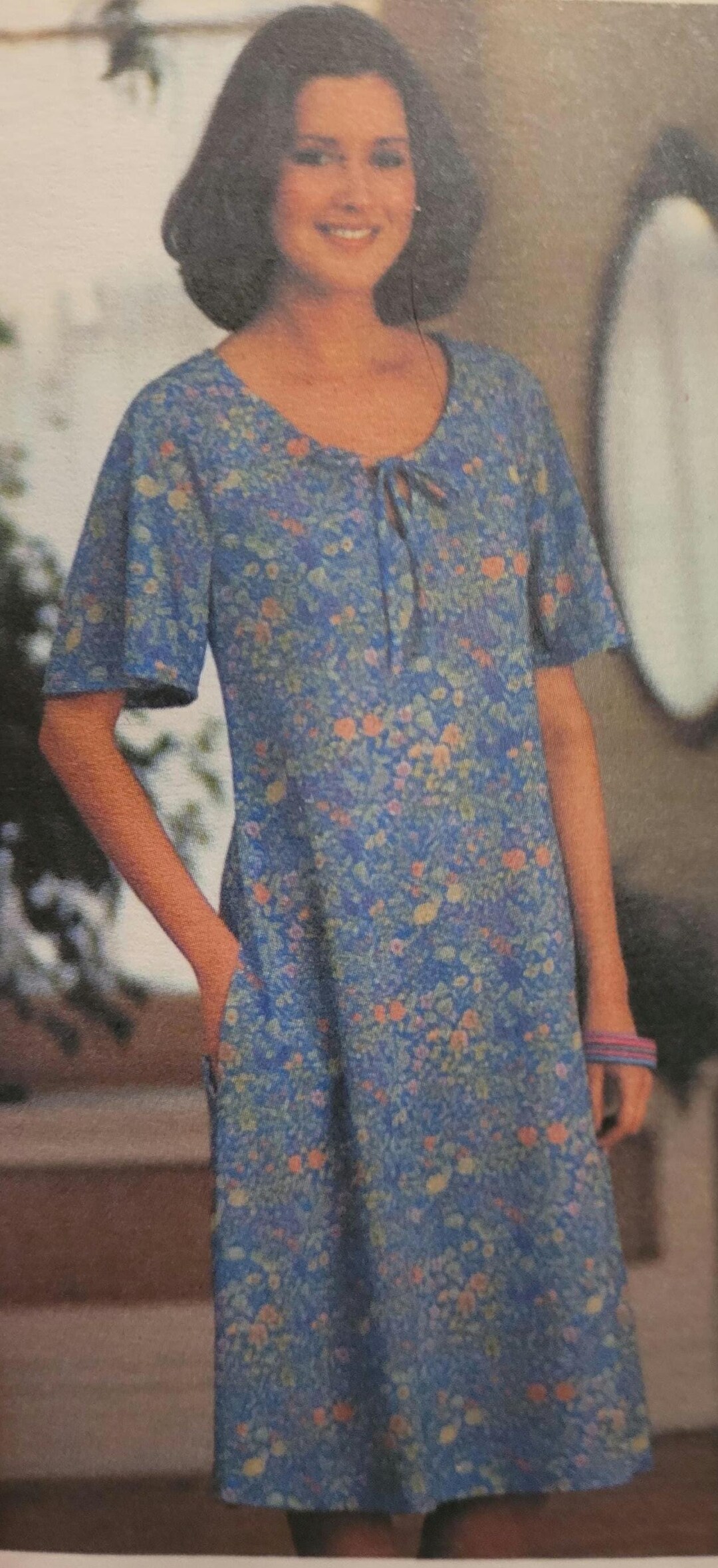 Vintage Flowy Summer Dress Sewing Pattern, Butterick 5260 Size Medium ...
