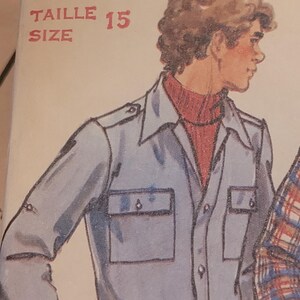 UNCUT Vintage 1970s Teen Boy's Button Down Semi-fitted Shirt Pattern ...