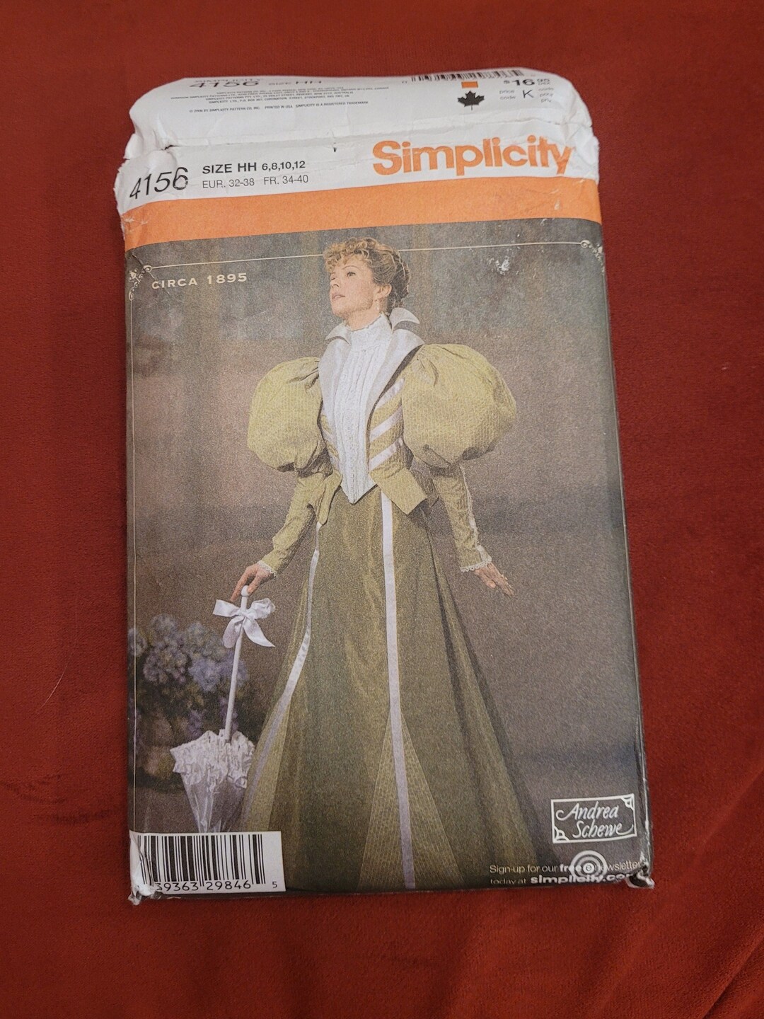 Stunning Vintage 19th Century Period Piece Costume Sewing Pattern ...
