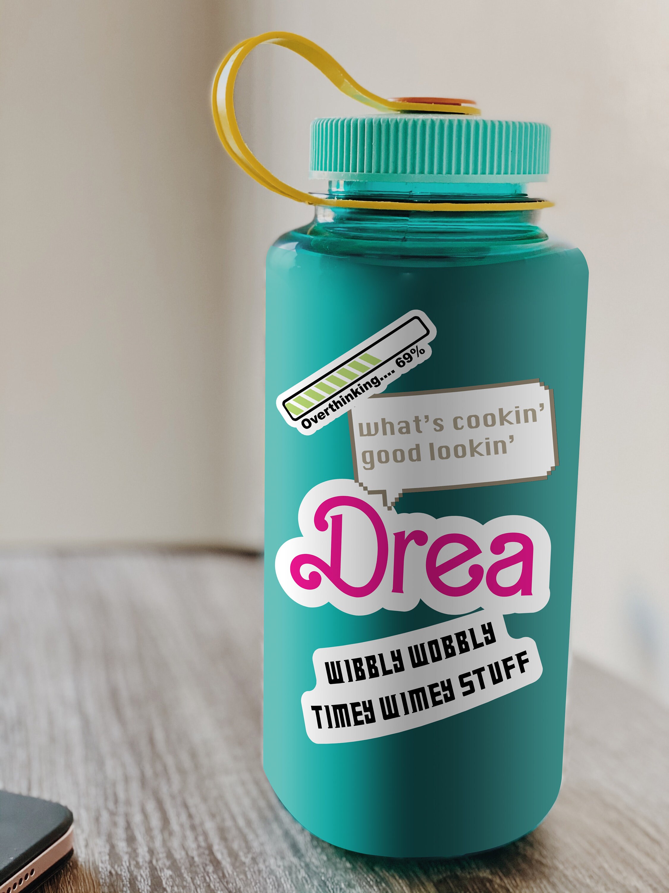 Pink Name Sticker - Etsy