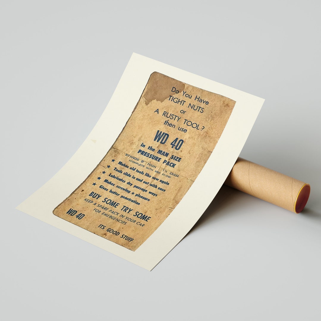 Vintage WD-40 Advertising Posters Retro Garage Art Prints - Etsy