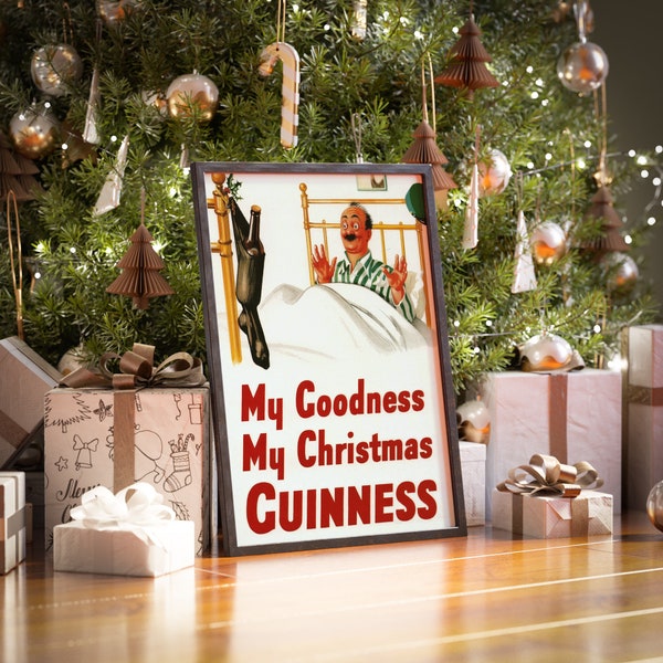 Guinness Christmas Poster - Etsy