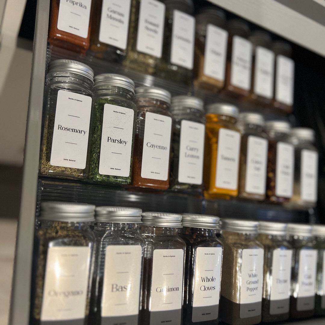 Custom Spice Labels for a Vibrant and Organized Pantry Makeover - Etsy