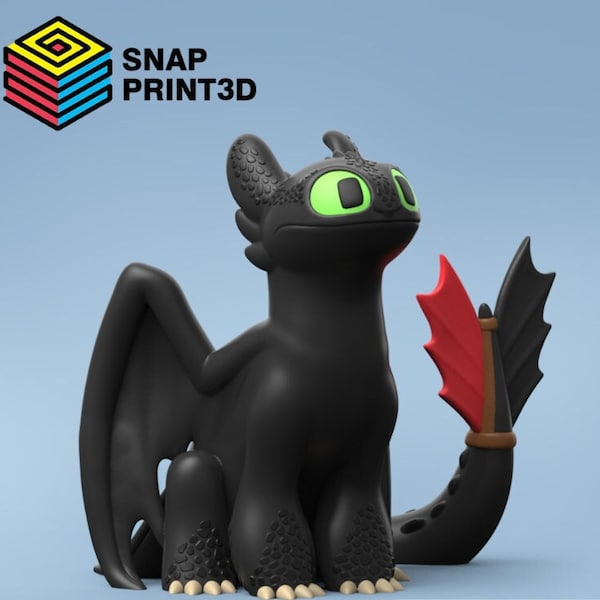 3d Printed Toothless - Etsy